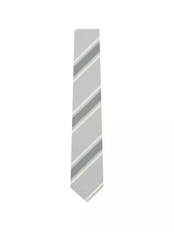 Thom Browne Striped Neck Tie - Grey