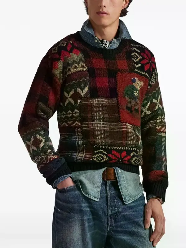 Polo Ralph Lauren Patchwork Graphic Sweater