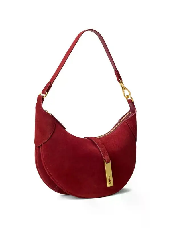 Polo Ralph Lauren Polo Id Suede Mini Shoulder Bag - Red