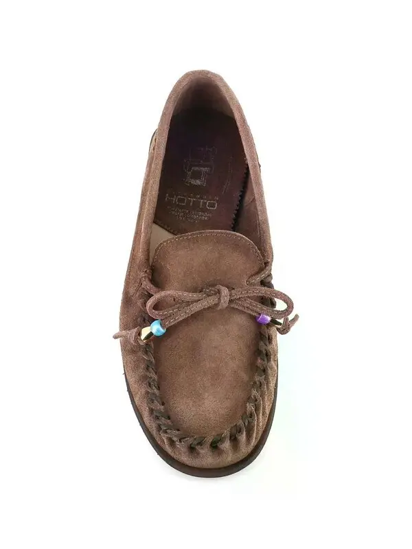 ALEXANDER HOTTO Beaded-embellishment Tie Loafers