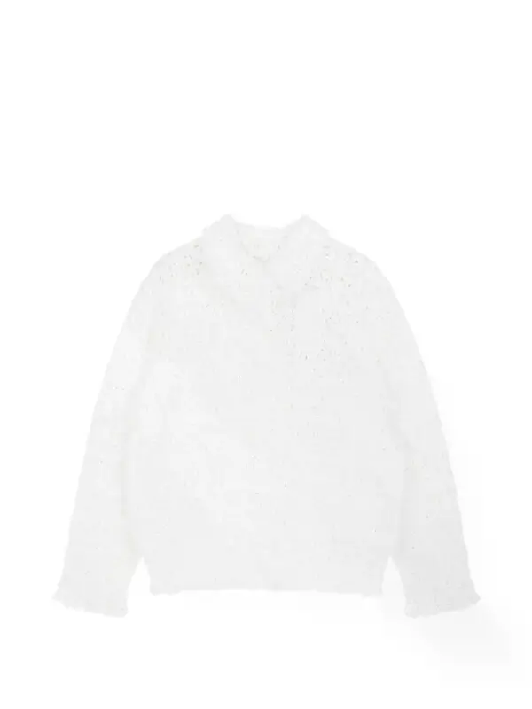 JNBY Jacquard Pullover Sweater - White