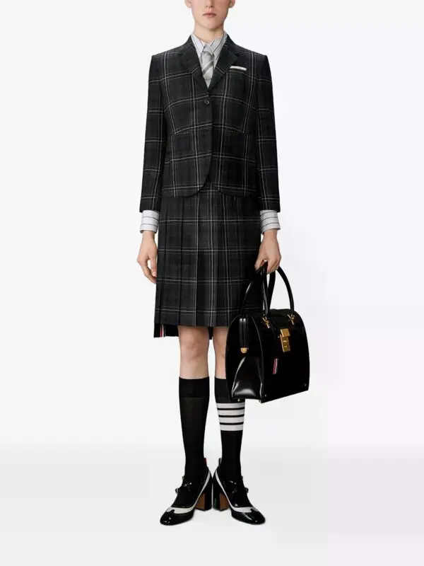 Thom Browne Plaid Blazer - Black