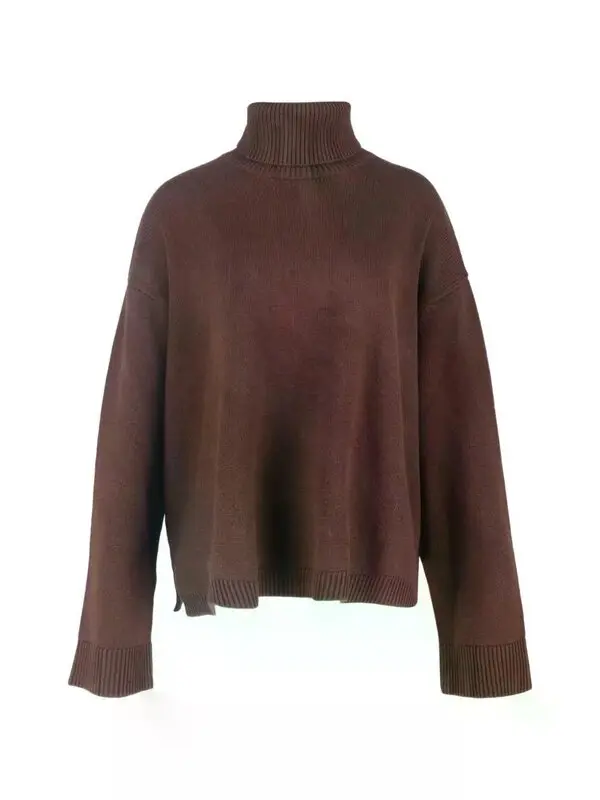 THE FRANKIE SHOP Rhea Turtleneck Sweater - Brown