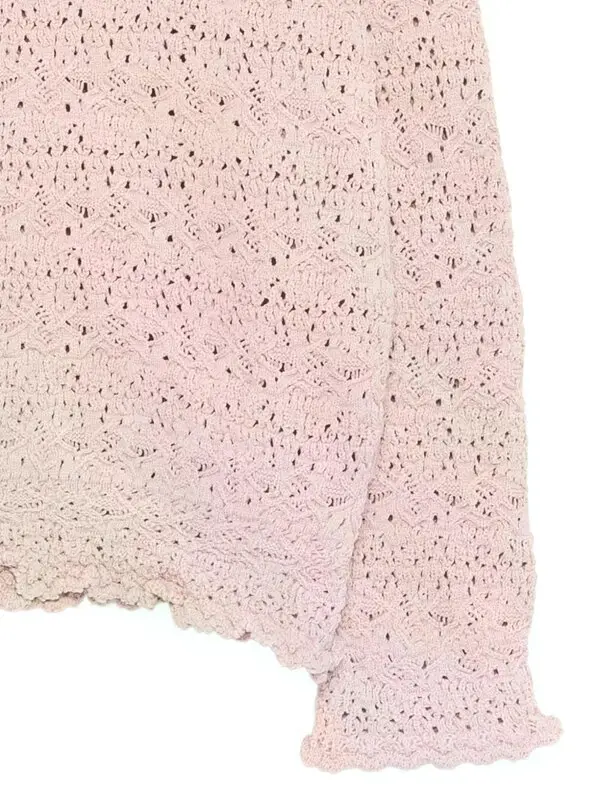 JNBY Jacquard Long Sleeve Pullover Sweater - Pink