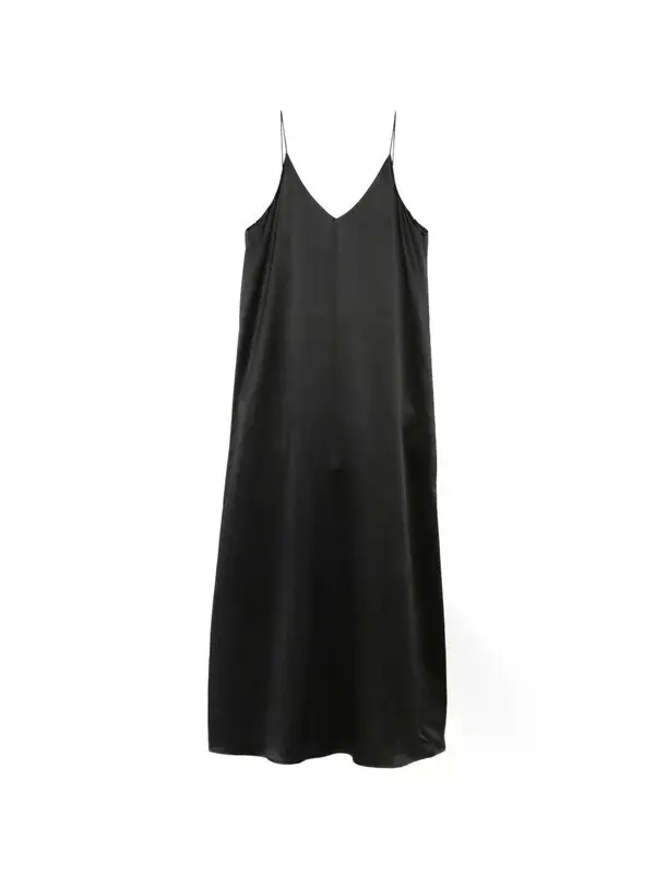 LISA YANG V-neck Slip Midi Dress - Black