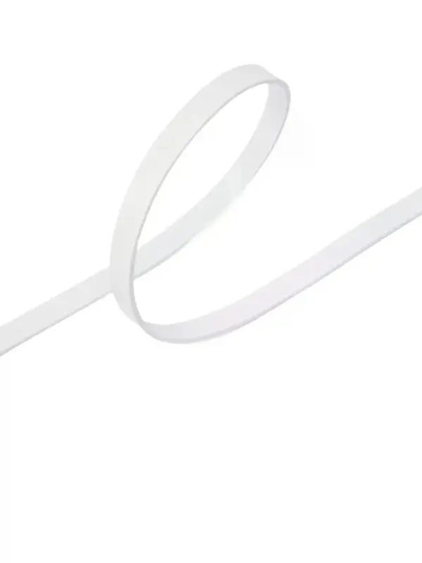 Pinko Slim Leather Belt With Lettering Logo - White