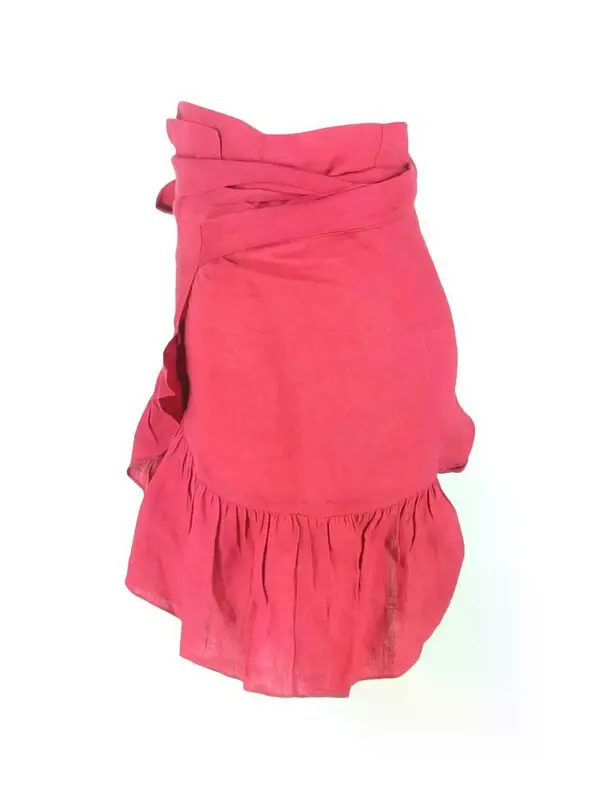ISABEL MARANT VINTAGE Ruffled Wrap Mini Skirt - Red