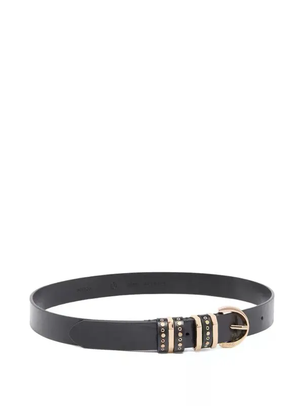 Pinko Studded Buckle Leather Belt