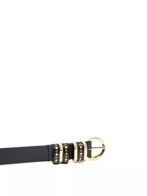 Pinko Studded Buckle Leather Belt