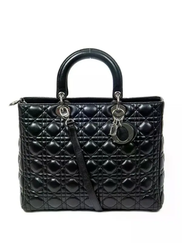 Dior Lady Large Tote Bag - Black