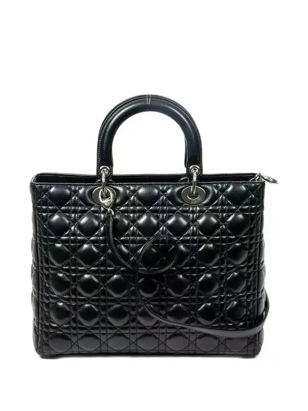 Dior Lady Large Tote Bag - Black