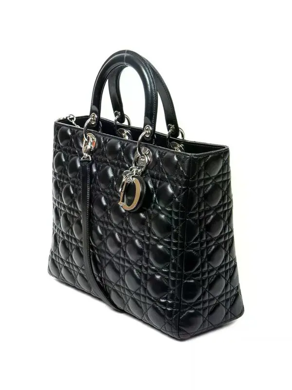 Dior Lady Large Tote Bag - Black