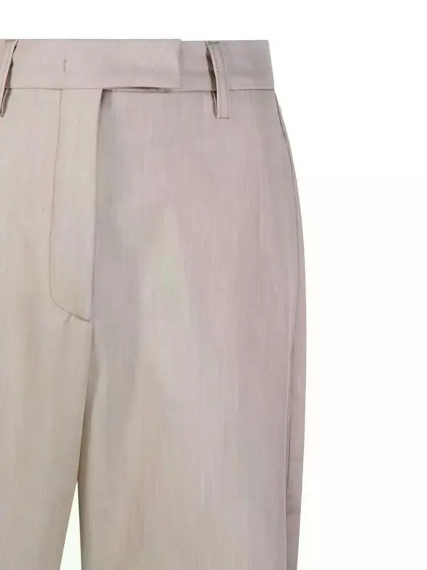 THELATEST Belted Straight Leg Trousers - Neutrals