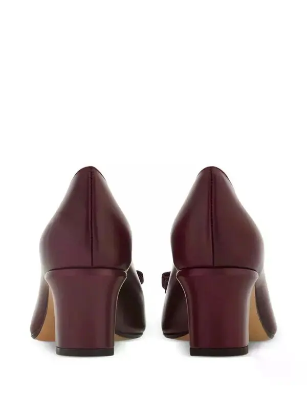 FERRAGAMO Bow-detail Block-heel Pumps