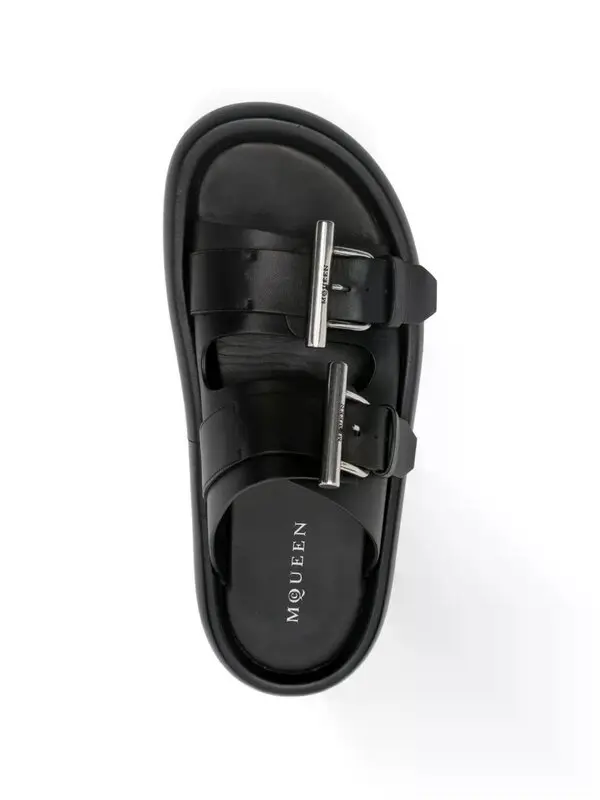 Alexander McQueen Buckle-detail Leather Sandals