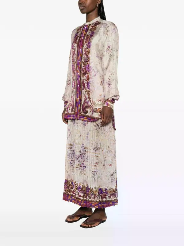 PIERRE-LOUIS MASCIA Floral Print Shirt - Neutrals