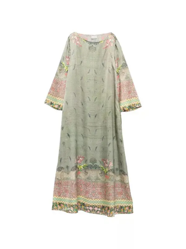 PIERRE-LOUIS MASCIA Floral-print Maxi Dress - Green