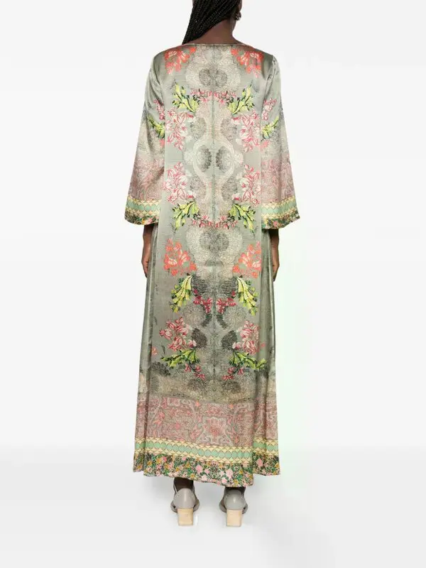 PIERRE-LOUIS MASCIA Floral-print Maxi Dress - Green