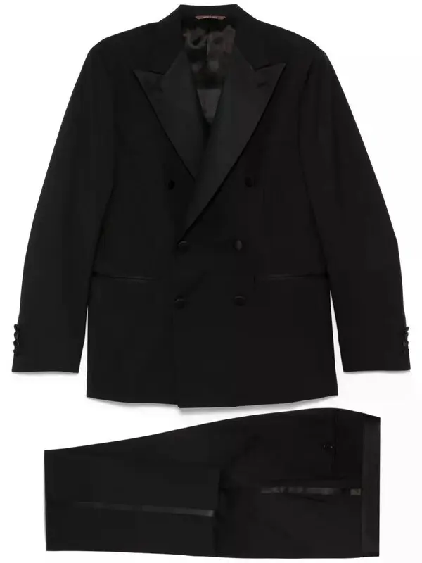 Canali Satin-trim Suit