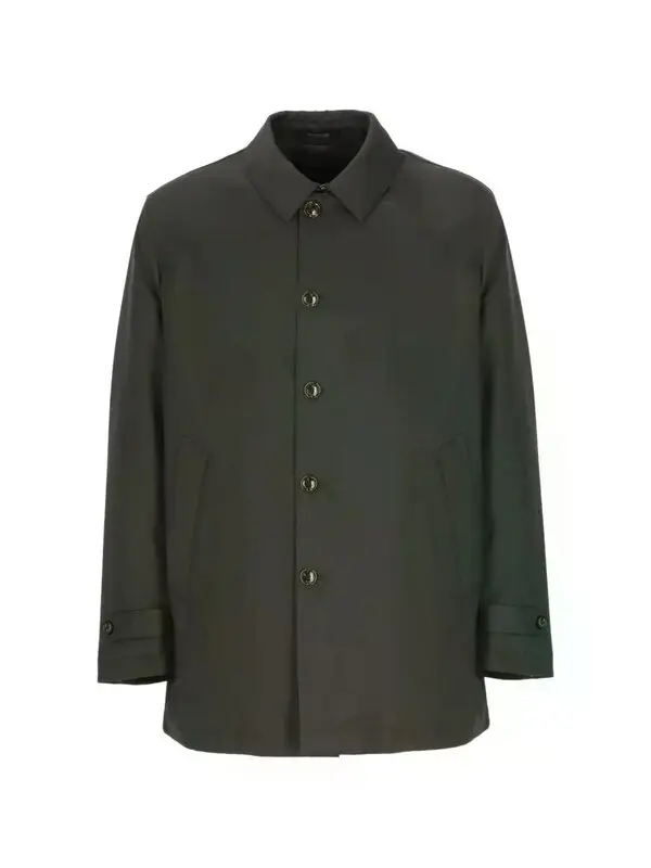 MONTECORE Button Wool Raincoat - Green