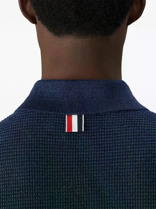 Thom Browne Linen Cotton 4-bar Relaxed Fit Polo