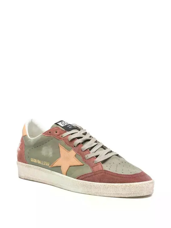 GOLDEN GOOSE Ball Star Leather Sneakers - Green