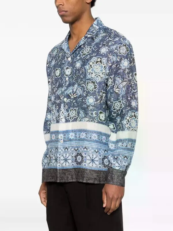 Isaia Floral-pattern Shirt