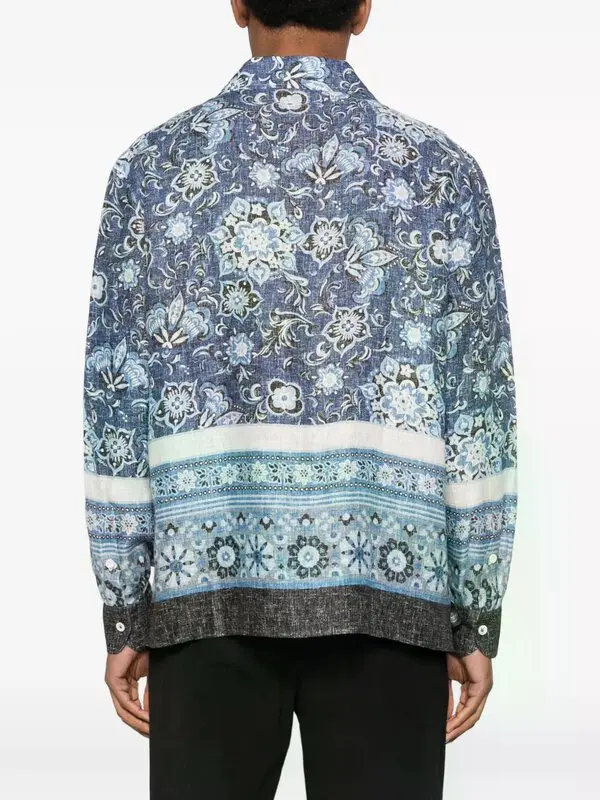 Isaia Floral-pattern Shirt