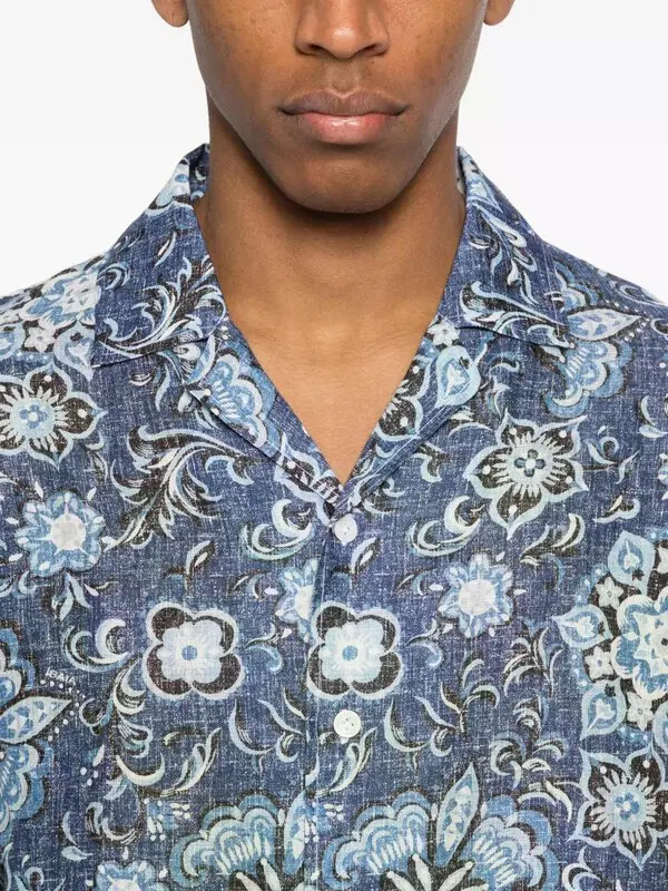 Isaia Floral-pattern Shirt