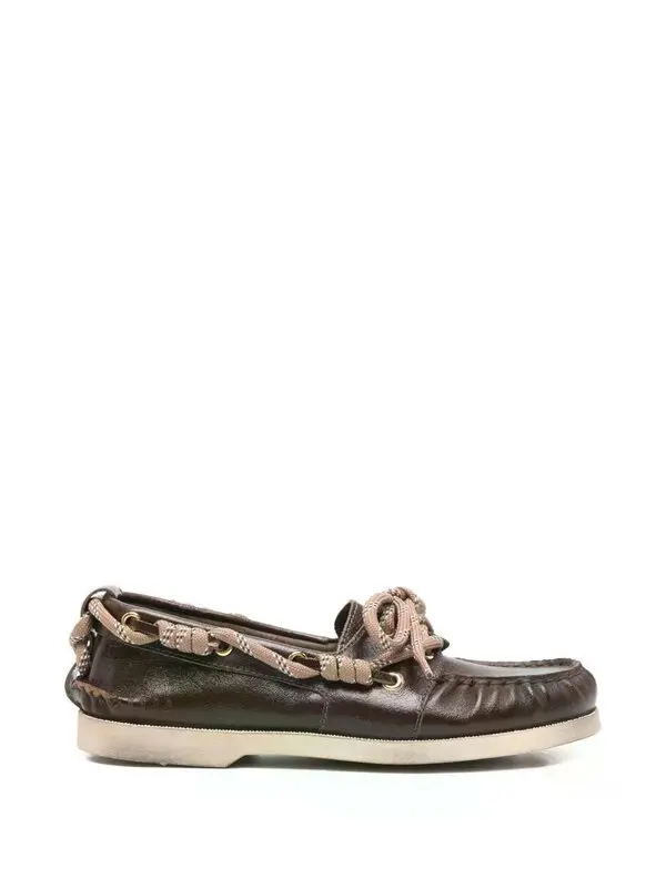 GOLDEN GOOSE Cruise Loafers In Glossy Dark Leather - Brown