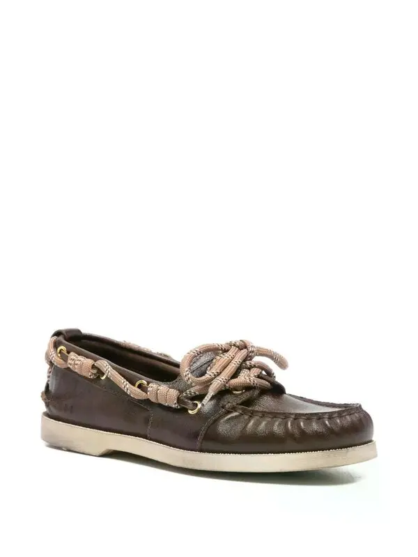 GOLDEN GOOSE Cruise Loafers In Glossy Dark Leather - Brown