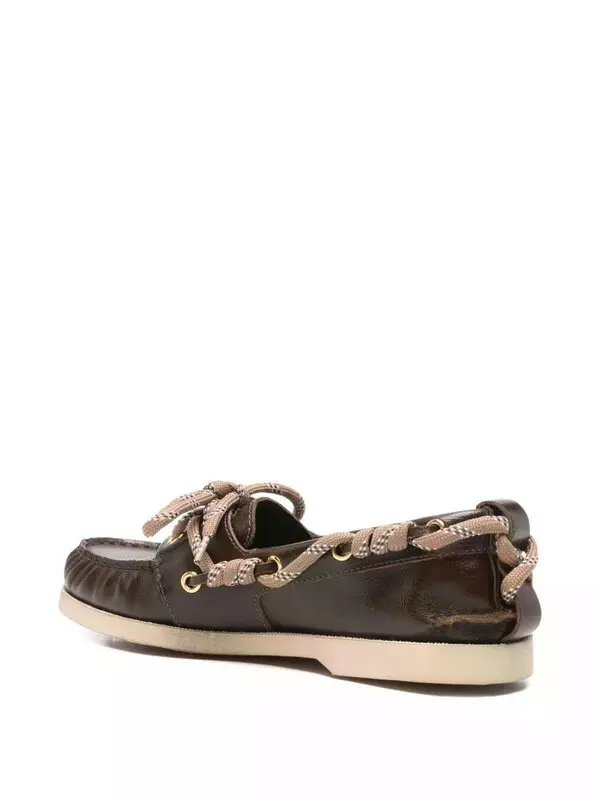 GOLDEN GOOSE Cruise Loafers In Glossy Dark Leather - Brown