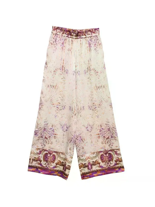 PIERRE-LOUIS MASCIA Printed Wide Leg Trousers