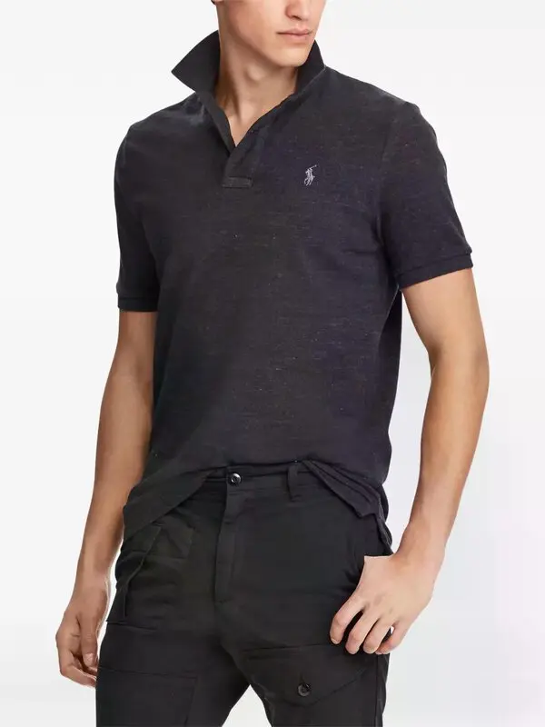 Polo Ralph Lauren Short-sleeve Polo Shirt With Logo Embroidery - Grey