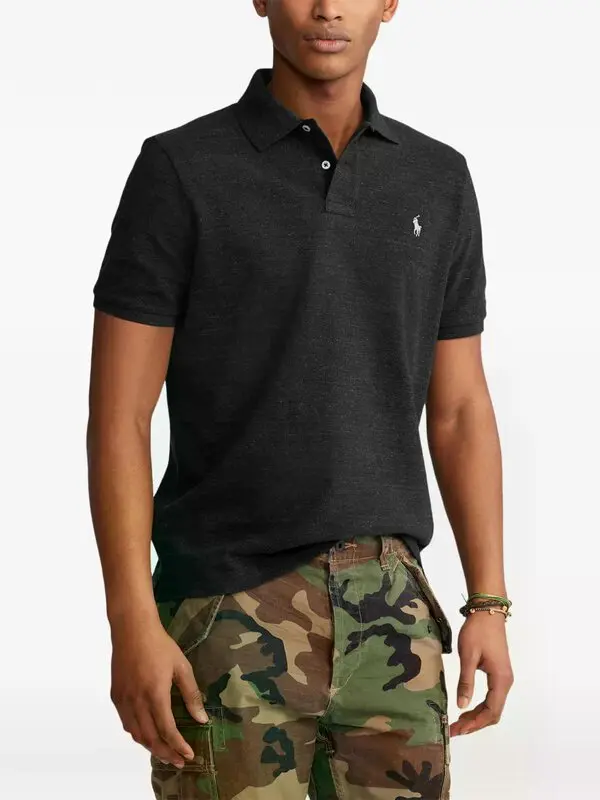 Polo Ralph Lauren Short-sleeve Polo Shirt With Logo Embroidery - Grey