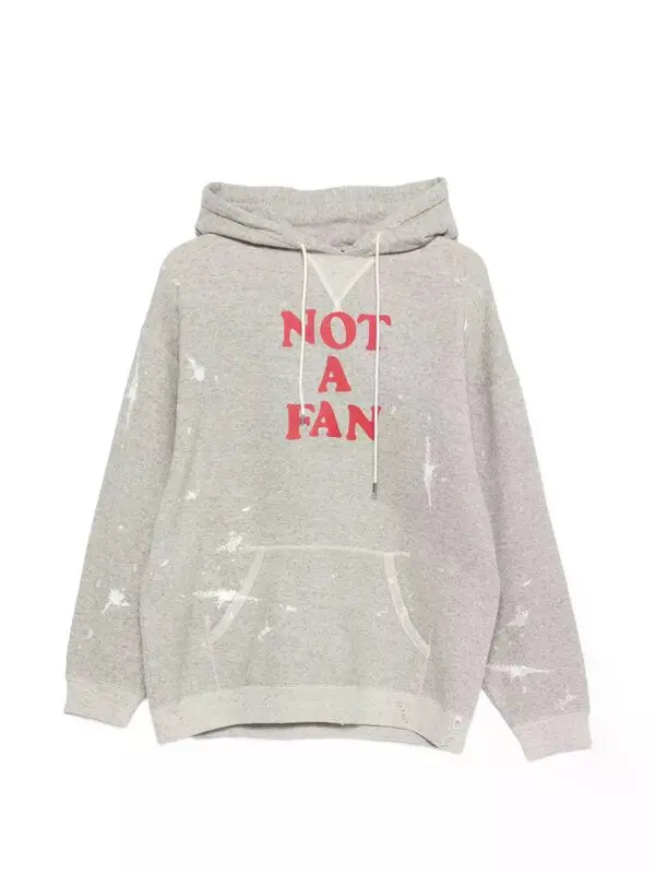R13 Graphic Print Hoodie - Grey