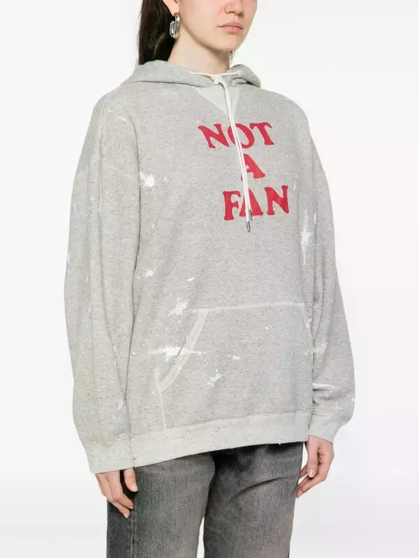 R13 Graphic Print Hoodie - Grey