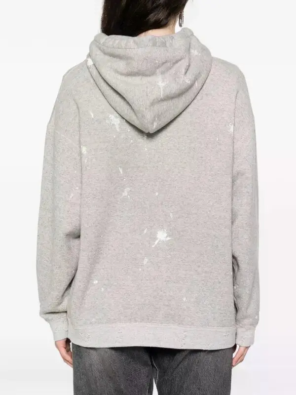 R13 Graphic Print Hoodie - Grey