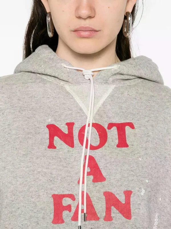 R13 Graphic Print Hoodie - Grey