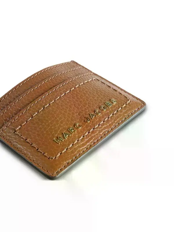 Marc Jacobs Logo-lettering Leather Card Holder - Brown
