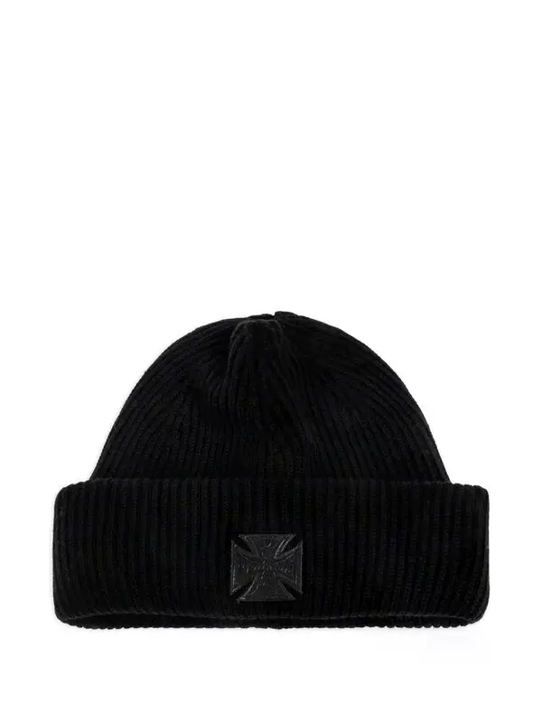 Vetements Logo-detail Beanie - Black