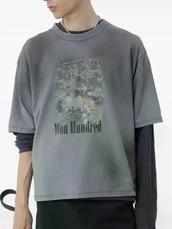 WON HUNDRED Houston Casino T-shirt - Grey
