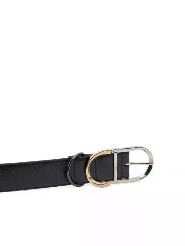 Pinko Oval-buckle Lambskin Belt