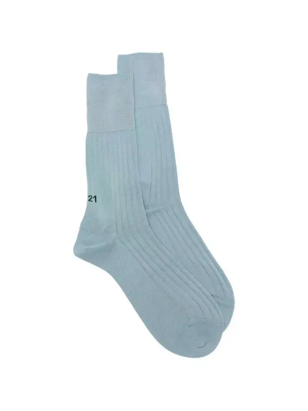 N°21 Ribbed Socks - Blue