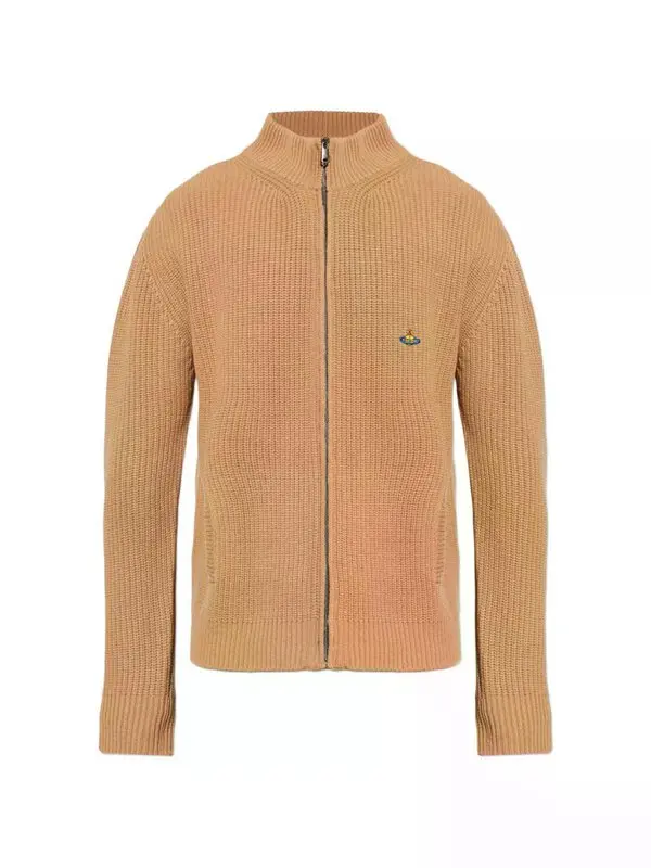 VIVIENNE WESTWOOD Fisherman Zip Embroidered Sweater
