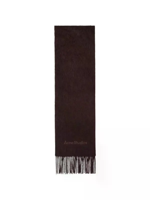 Acne Studios Fringed Scarf - Brown