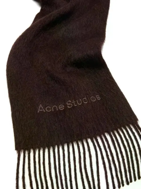 Acne Studios Fringed Scarf - Brown