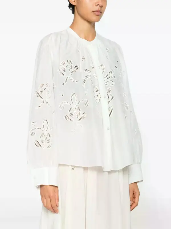FORTE_FORTE Floral-embroidered Blouse