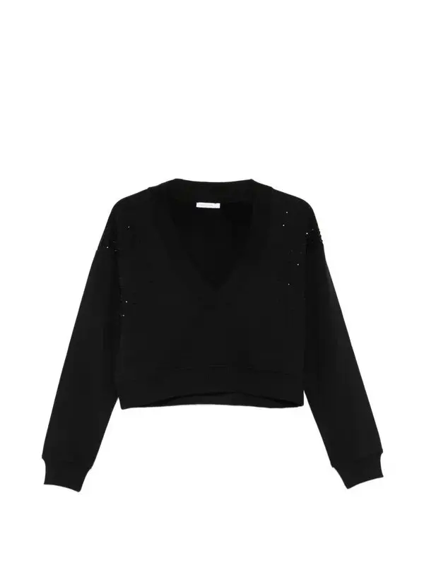 Patrizia Pepe Rhinestone Embellished Sweatshirt