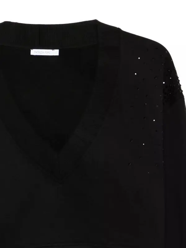 Patrizia Pepe Rhinestone Embellished Sweatshirt